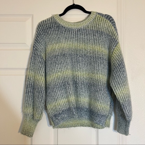 Universal Thread | Sweaters | Green And Blue Striped Knit Sweater ...